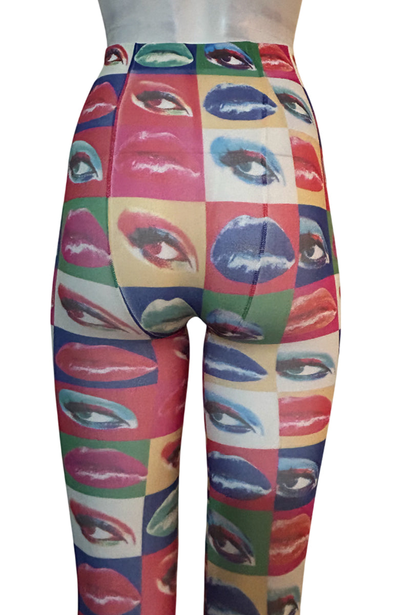 70 Denier Pop Art Lips & Eyes Block Print Tights – LEGGSBEAUTIFUL